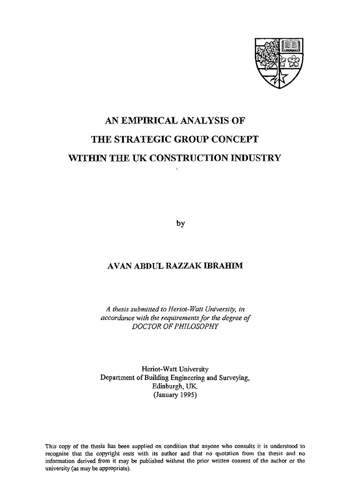 An empirical analysis of the strategic group concept within the UK ...